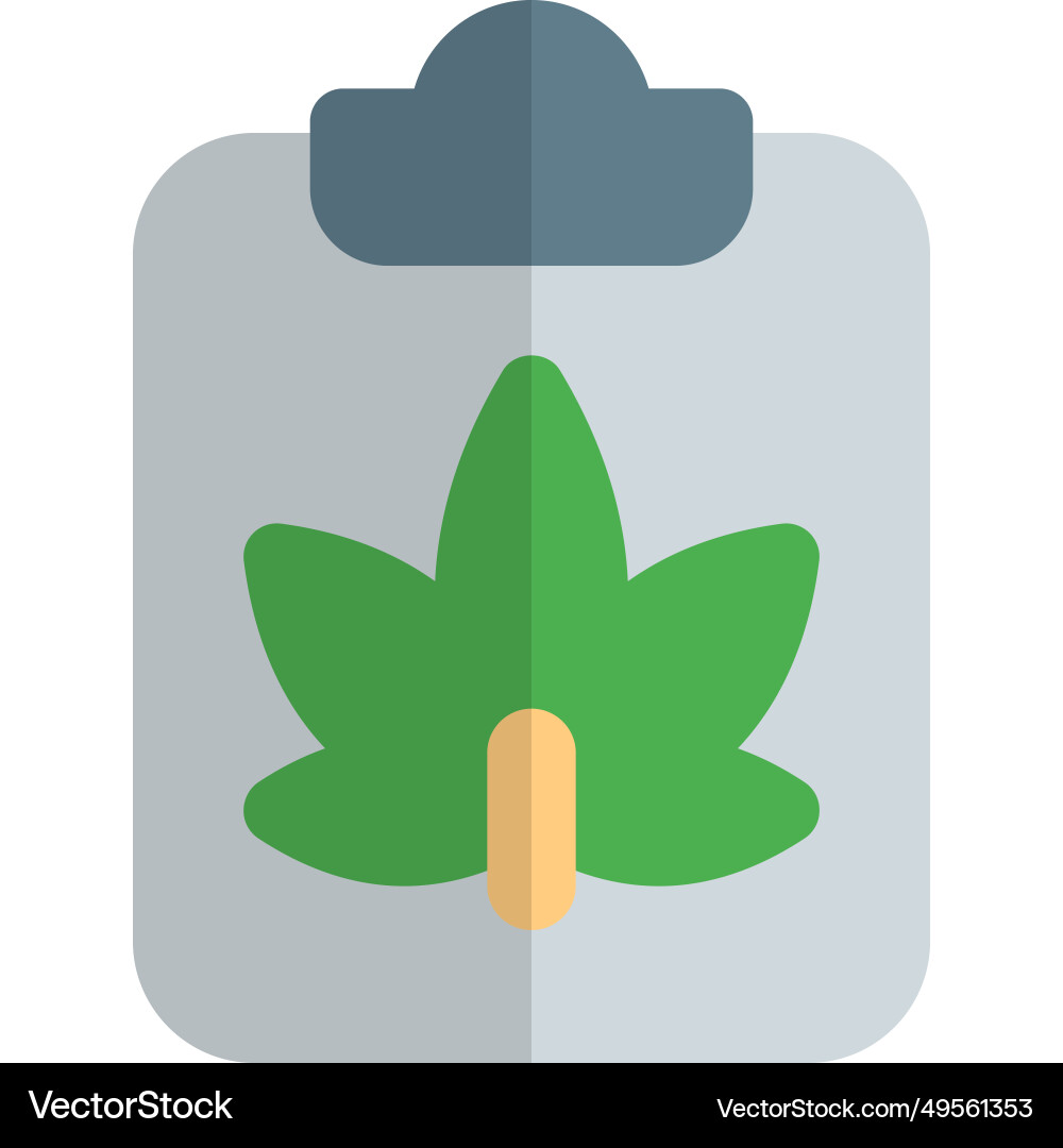 Lab grown marijuana report isolated on a white Vector Image