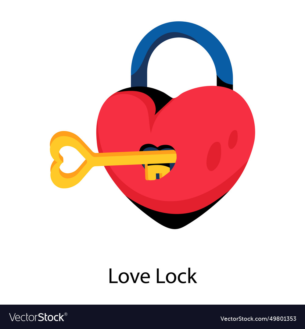 Love lock Royalty Free Vector Image - VectorStock