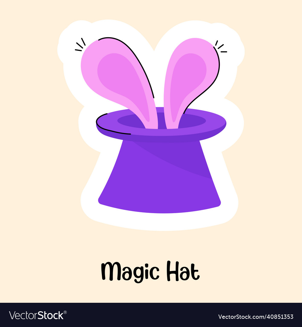Magic hat Royalty Free Vector Image - VectorStock