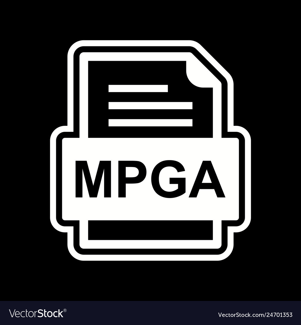 Mpga file document icon Royalty Free Vector Image