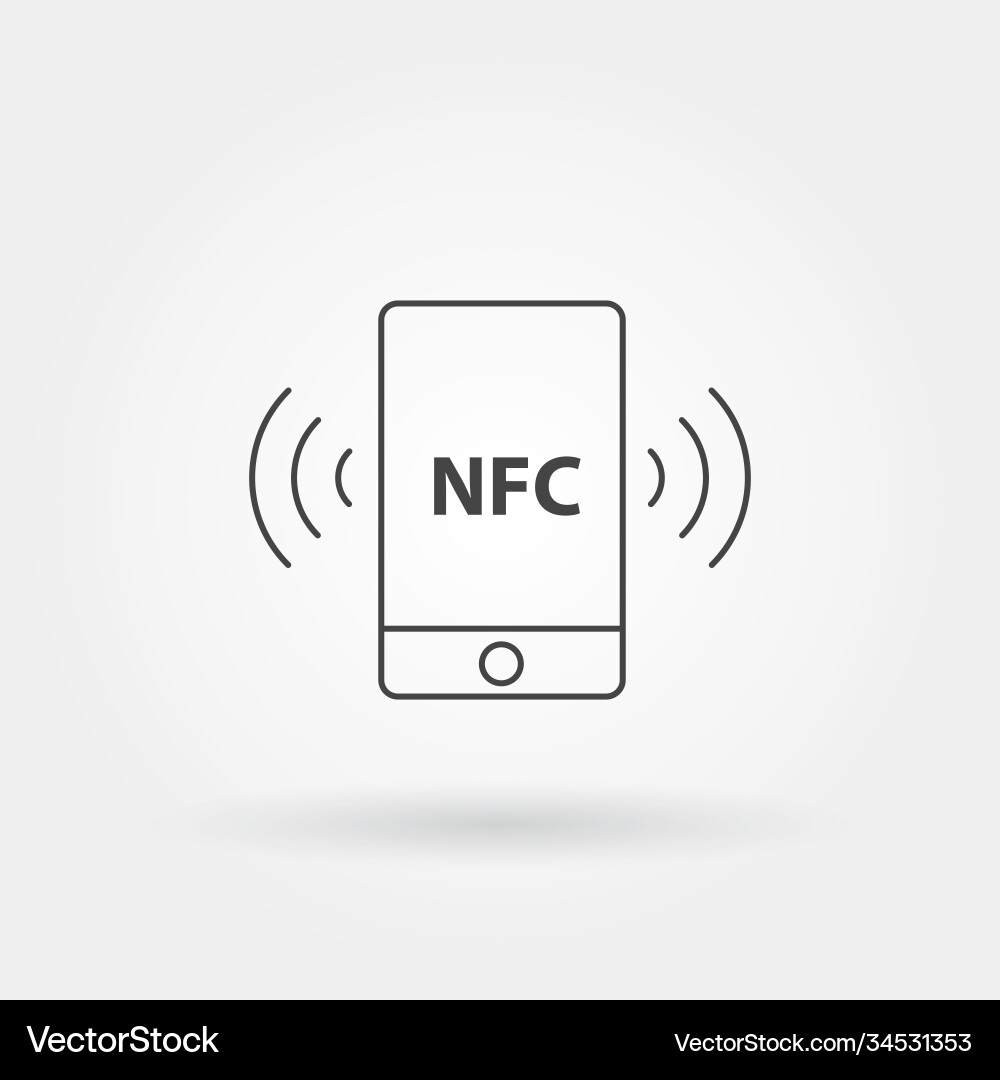 Nfc near field communication single isolated icon Vector Image