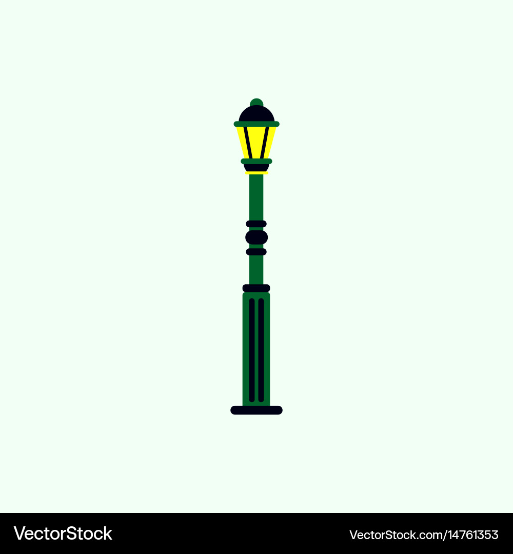 Retro vintage lamp post with electricity lantern Vector Image