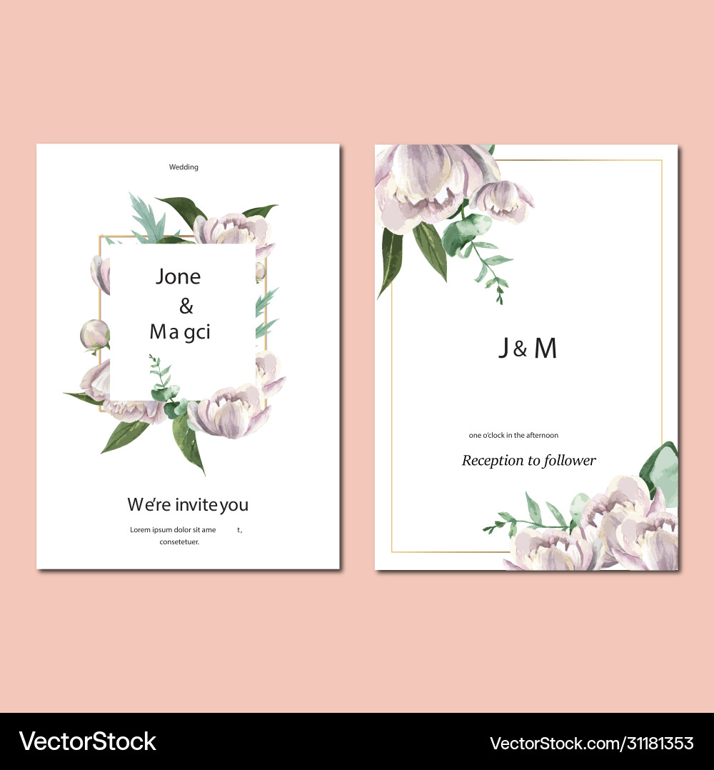 Spring invitation card with floral maple and Vector Image
