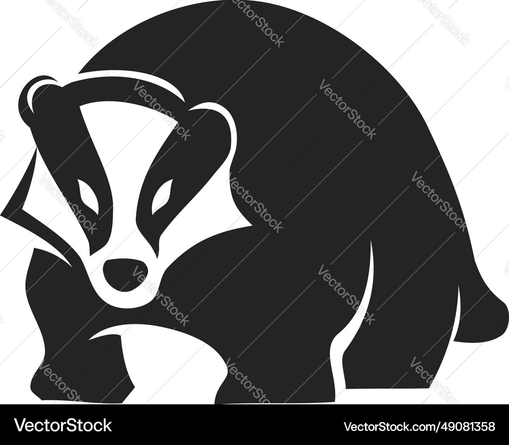 Badger logo template isolated brand identity icon Vector Image