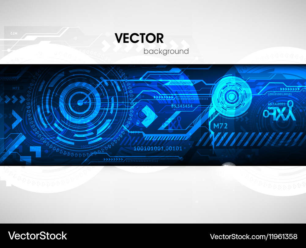 Blue techno background Royalty Free Vector Image