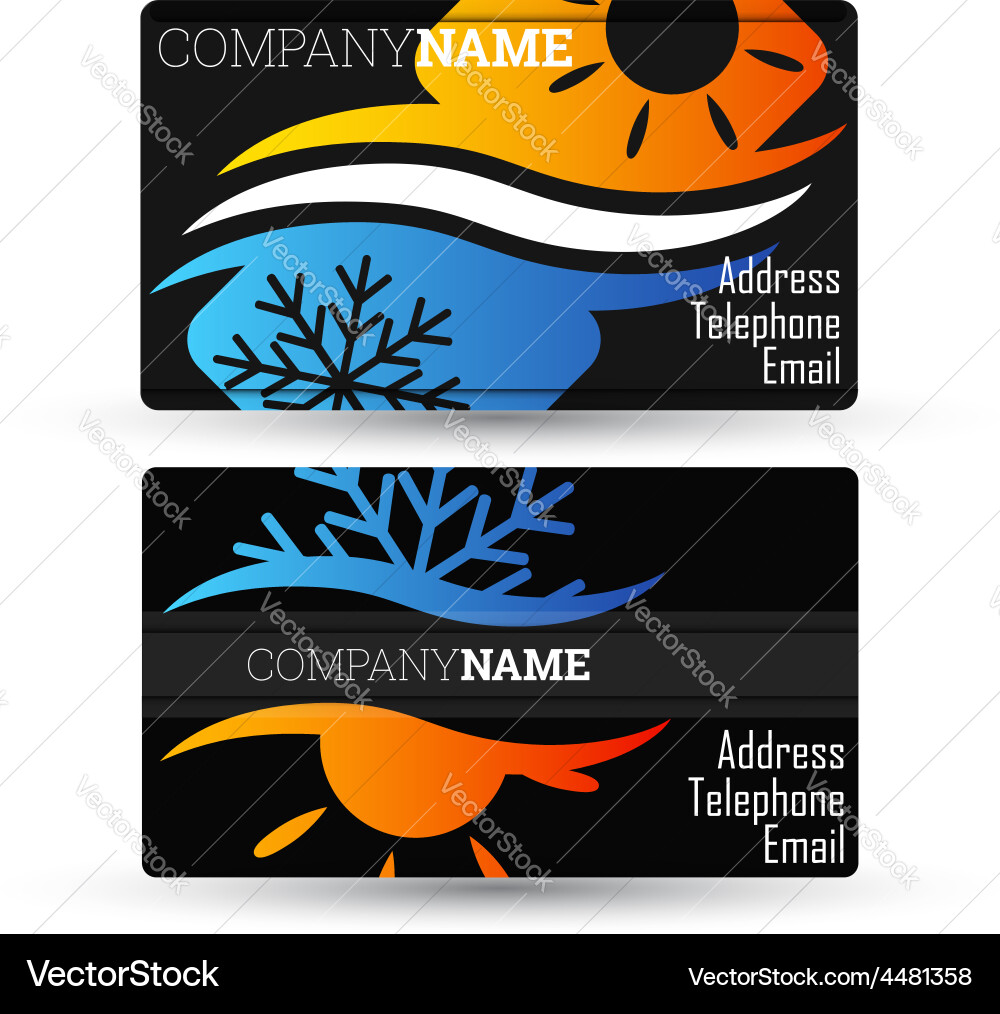 Business card air conditioning Royalty Free Vector Image