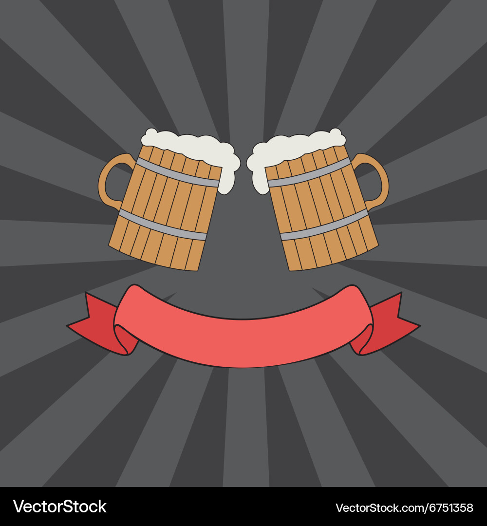 Clink mugs logo Royalty Free Vector Image - VectorStock