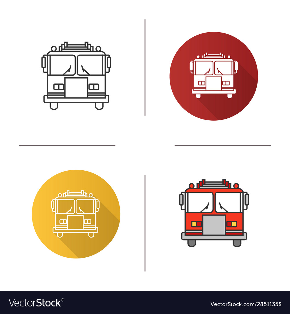 Fire engine icon Royalty Free Vector Image - VectorStock