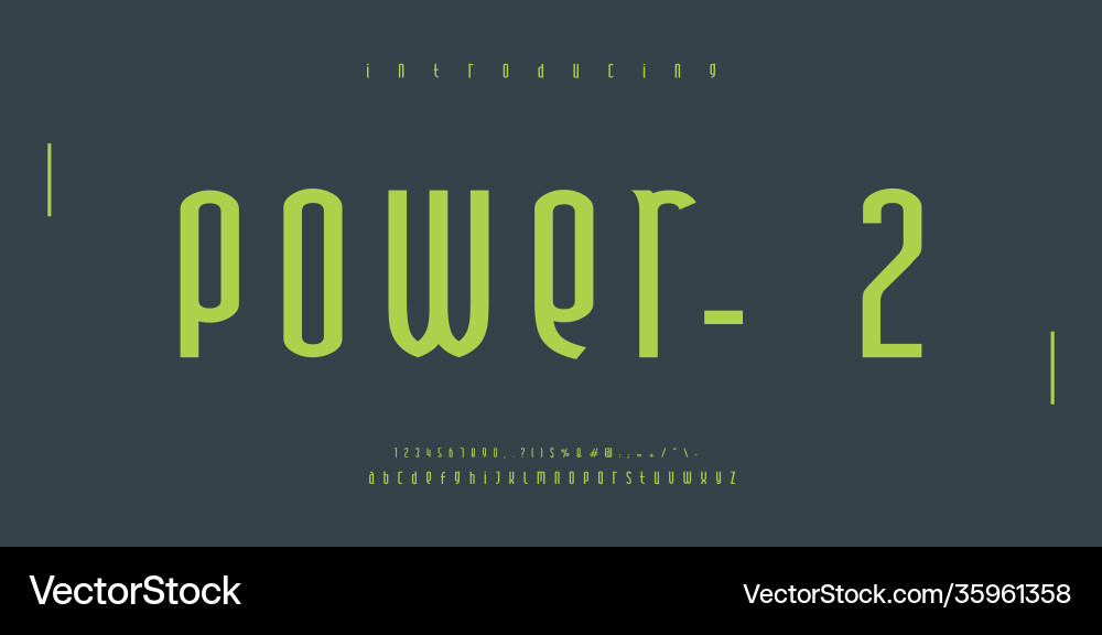 Font design trendy alphabet letters Royalty Free Vector