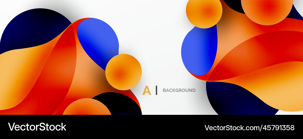 Geometric round shapes and circles abstract Vector Image