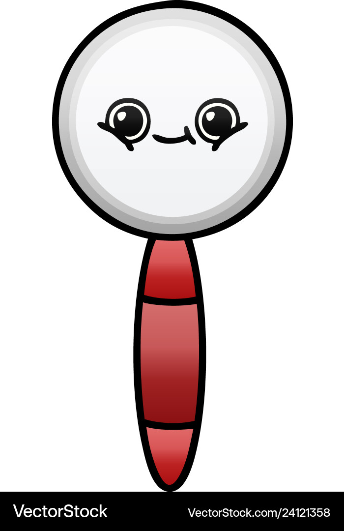 Gradient shaded cartoon magnifying glass Vector Image