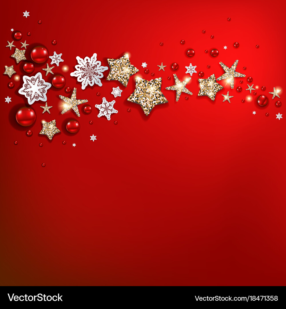 Holiday red christmas card Royalty Free Vector Image