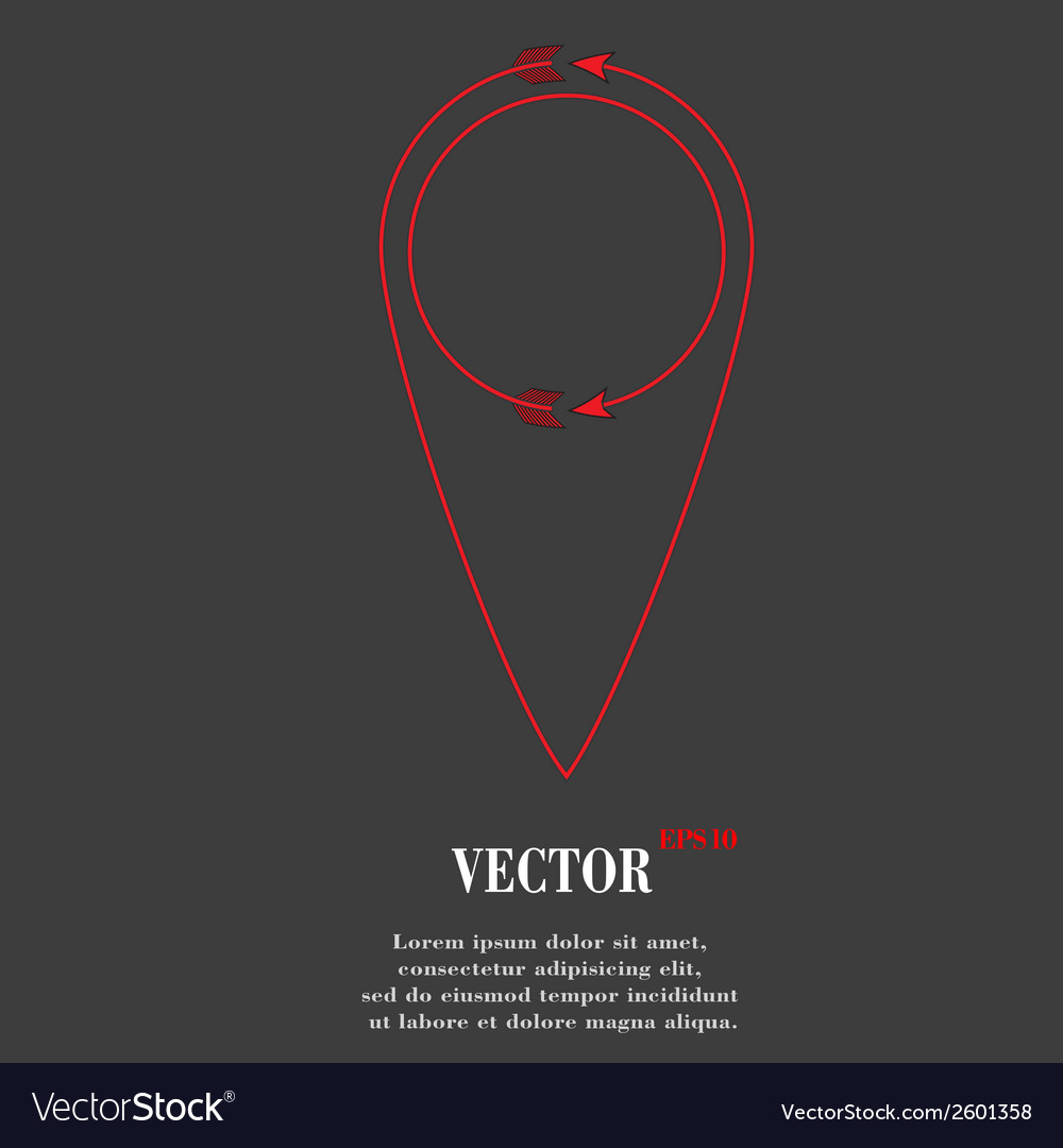 Map pointers flat modern web button and space Vector Image