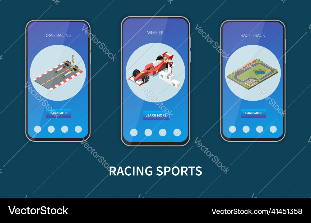 Racing sports vertical banners Royalty Free Vector Image