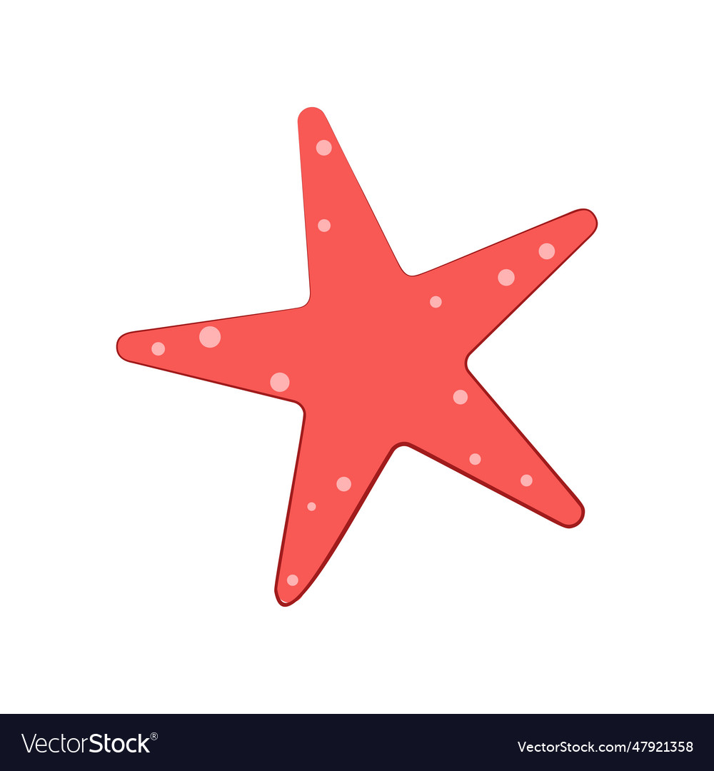 Red starfish Royalty Free Vector Image - VectorStock