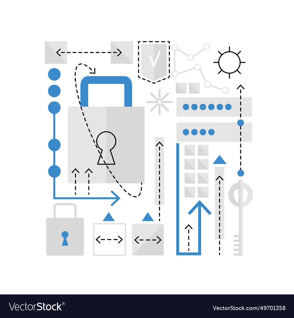 Secure login access Royalty Free Vector Image - VectorStock