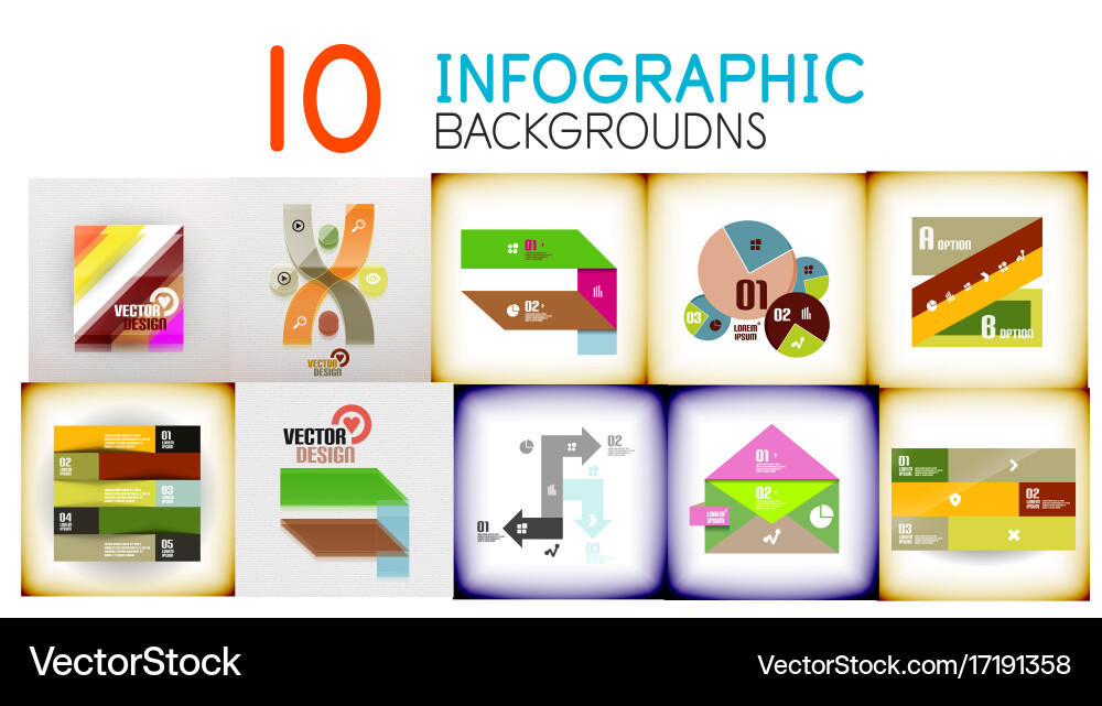 Set of infographic backgrounds Royalty Free Vector Image