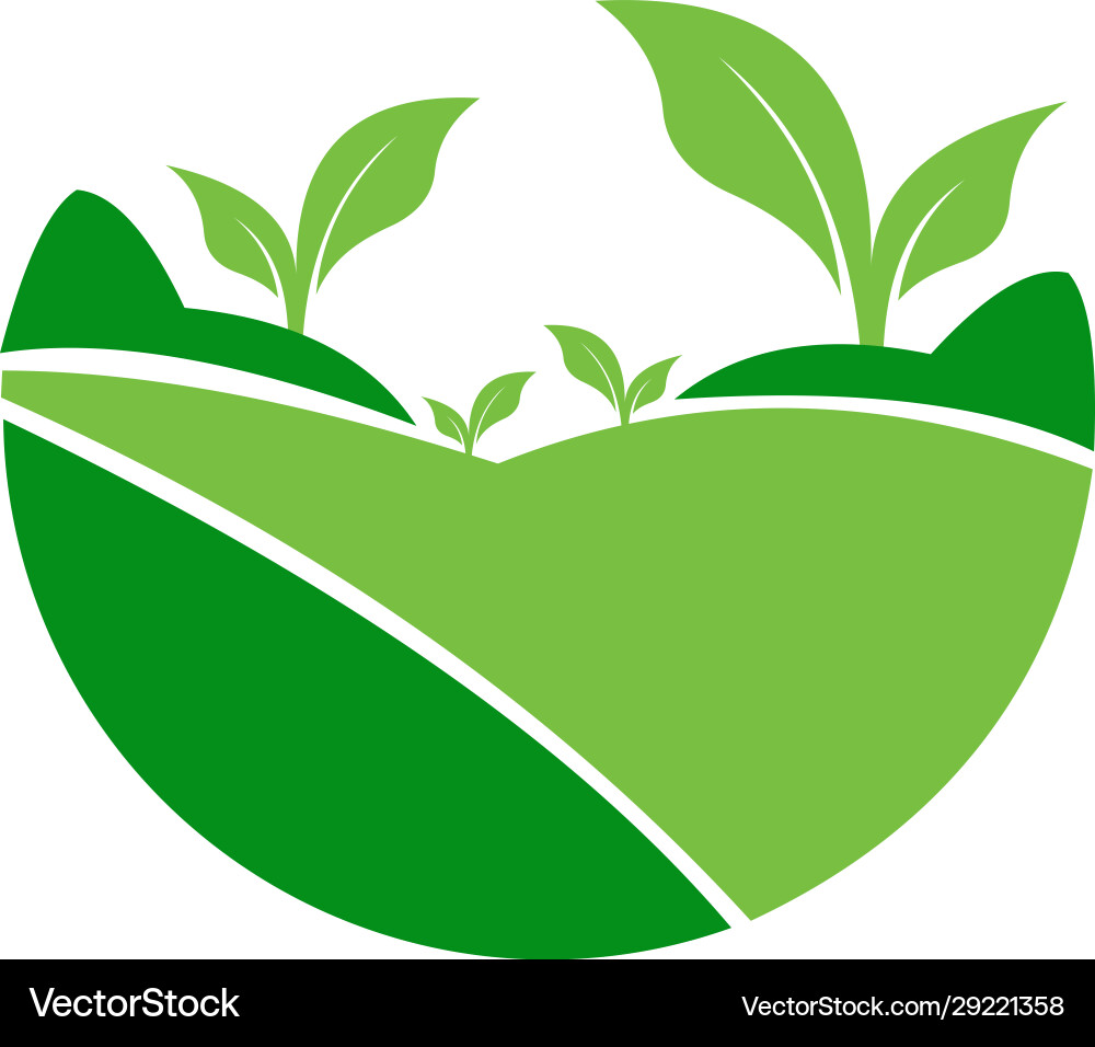 Simple modern agriculture logo design Royalty Free Vector