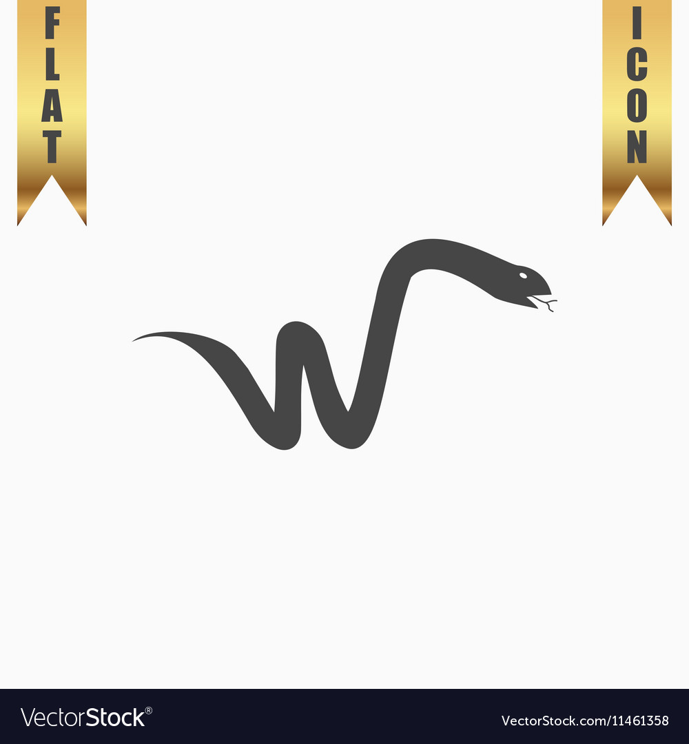 Snake flat icon Royalty Free Vector Image - VectorStock