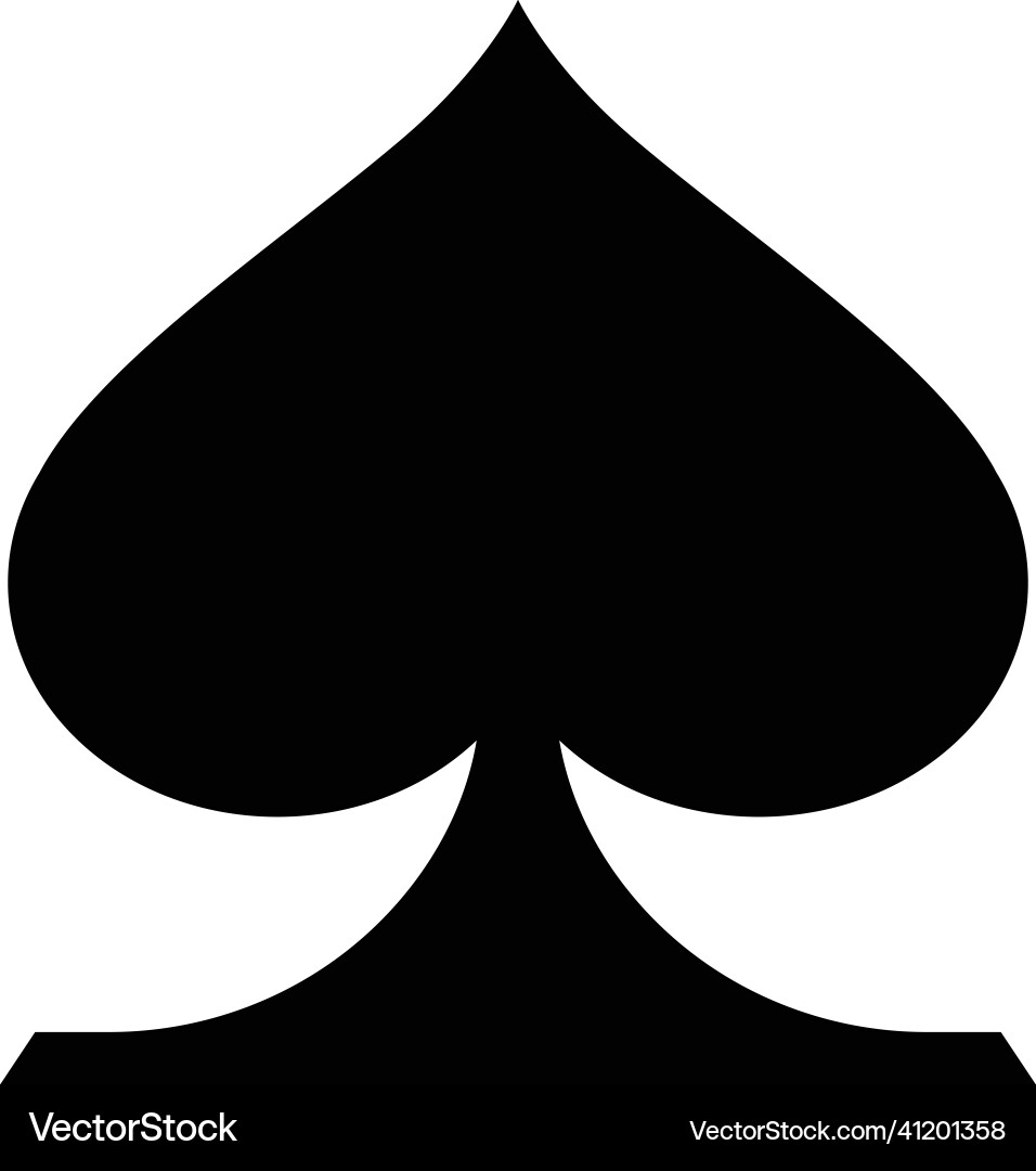 Spades suit casino icon Royalty Free Vector Image