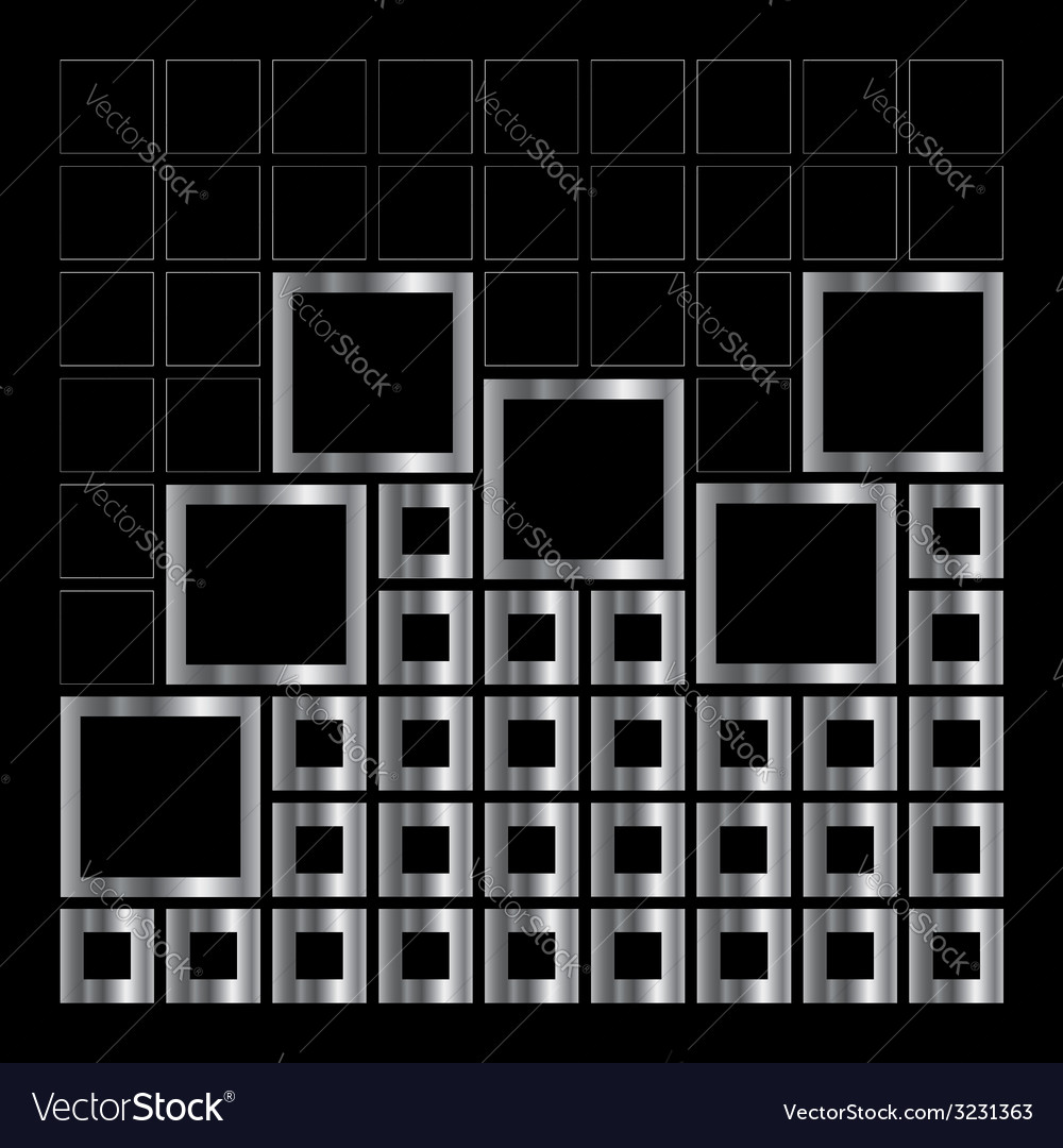 Abstract composition with squares Royalty Free Vector Image
