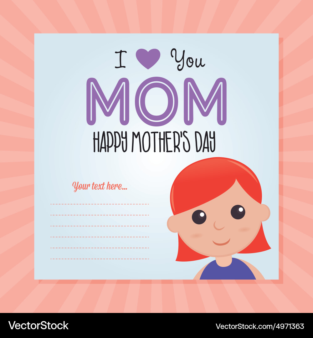 Abstract mothers day background with some special Vector Image