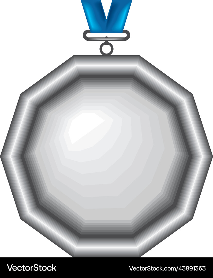Award silver prize realistic Royalty Free Vector Image