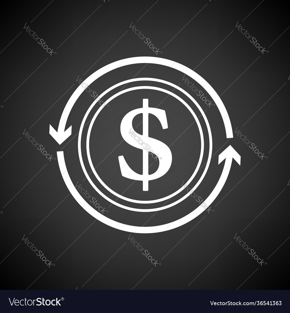 Cash back coin icon Royalty Free Vector Image - VectorStock