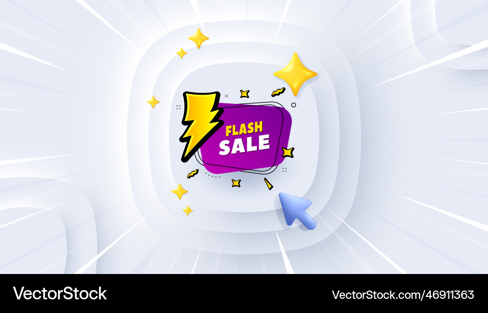 Flash sale banner discount sticker shape Vector Image