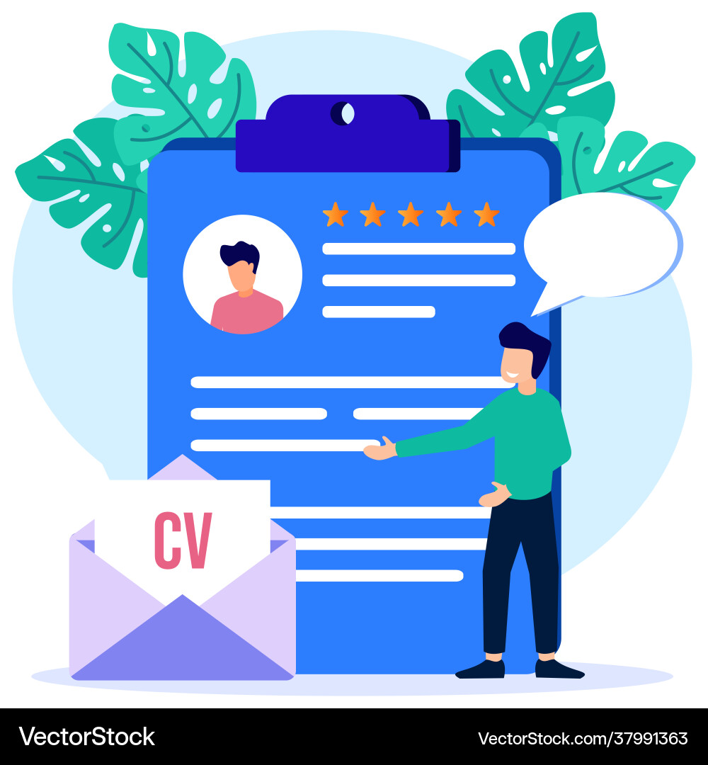 Graphic cartoon character recruitment Royalty Free Vector