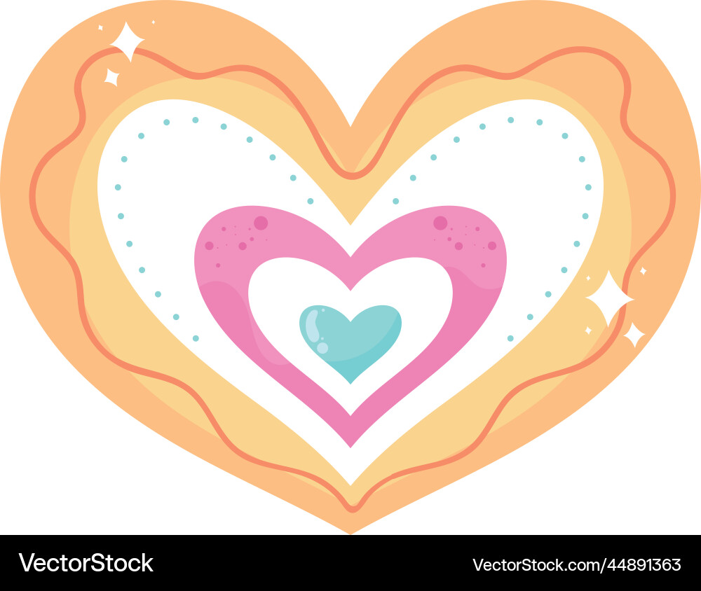 Heart love rainbow colors Royalty Free Vector Image