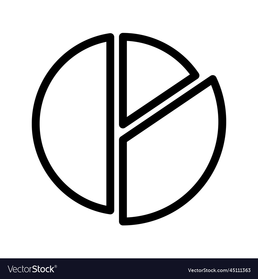 Pie chart icon Royalty Free Vector Image - VectorStock