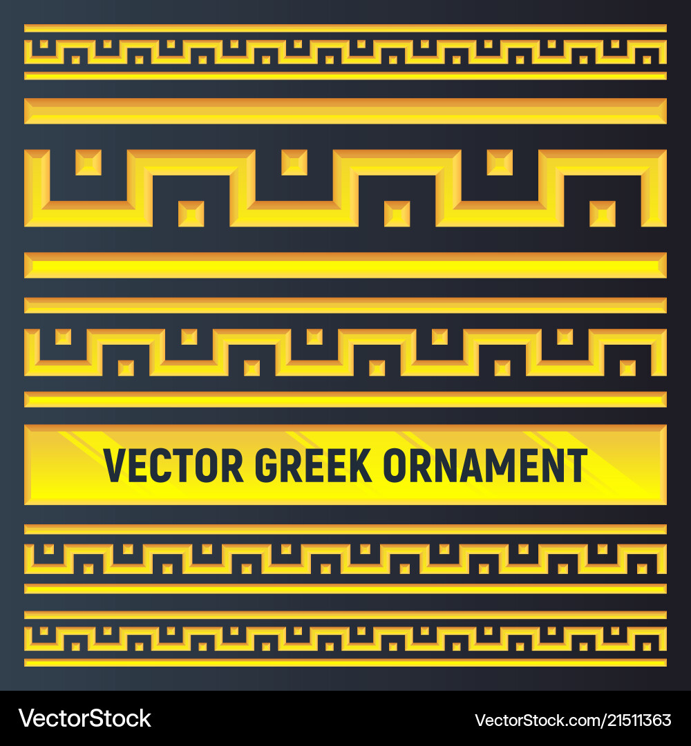 Set of different sized antique golden borders Vector Image