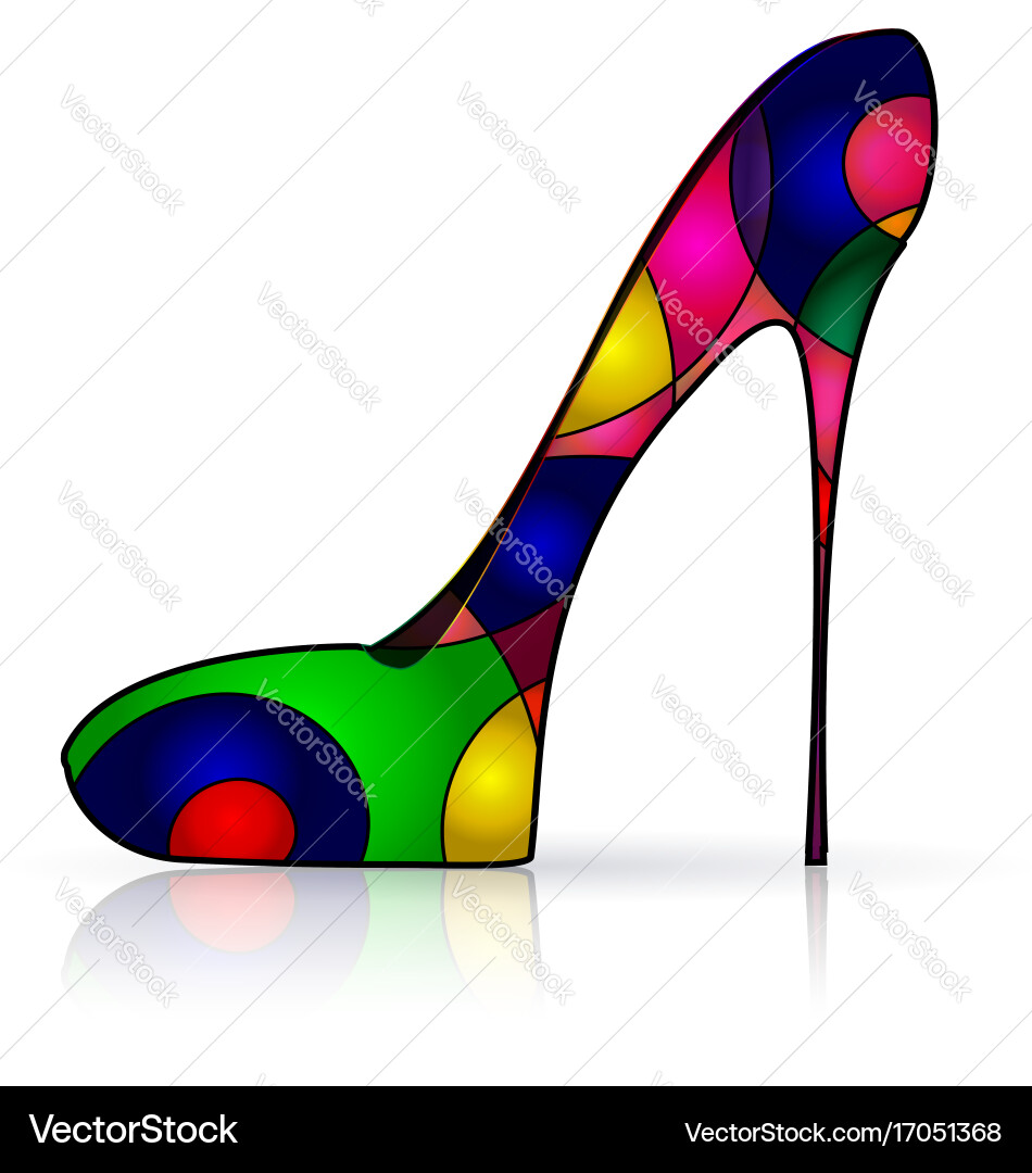 Abstract colored image of the shoe Royalty Free Vector Image