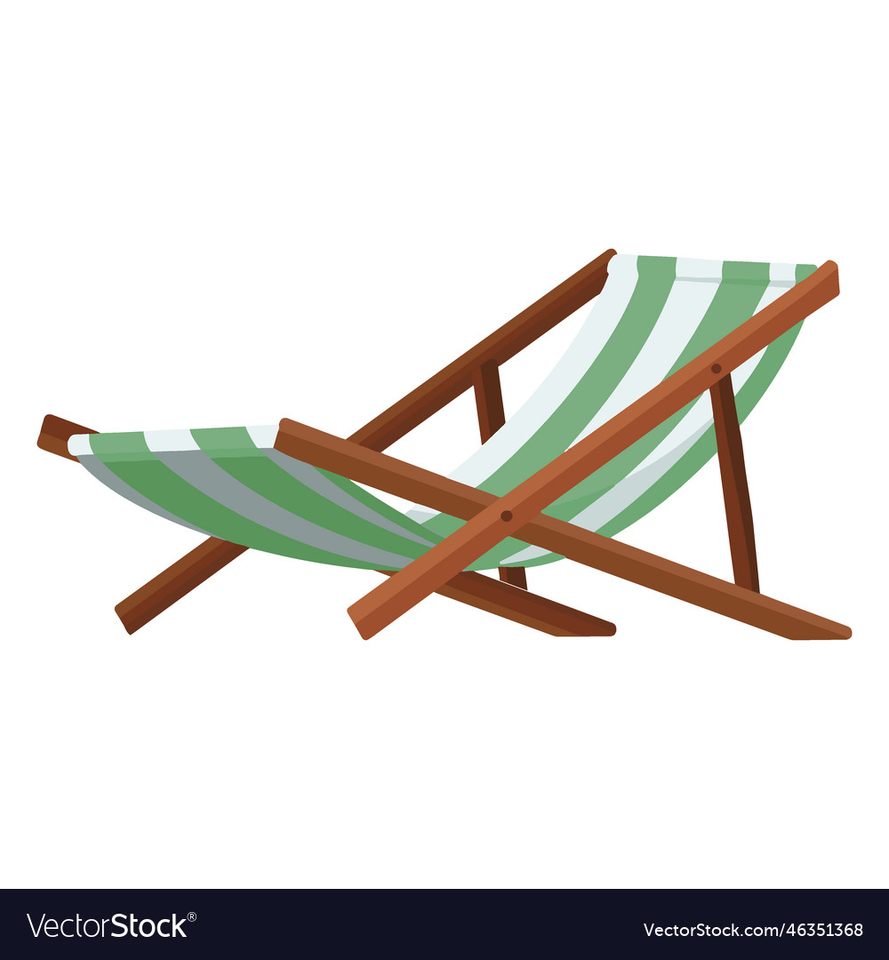 Beach chair Royalty Free Vector Image - VectorStock