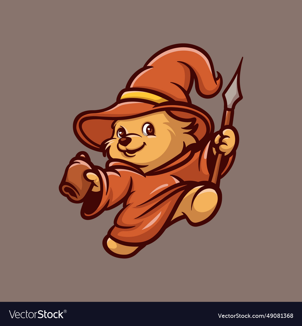Bear wizard cartoon Royalty Free Vector Image - VectorStock