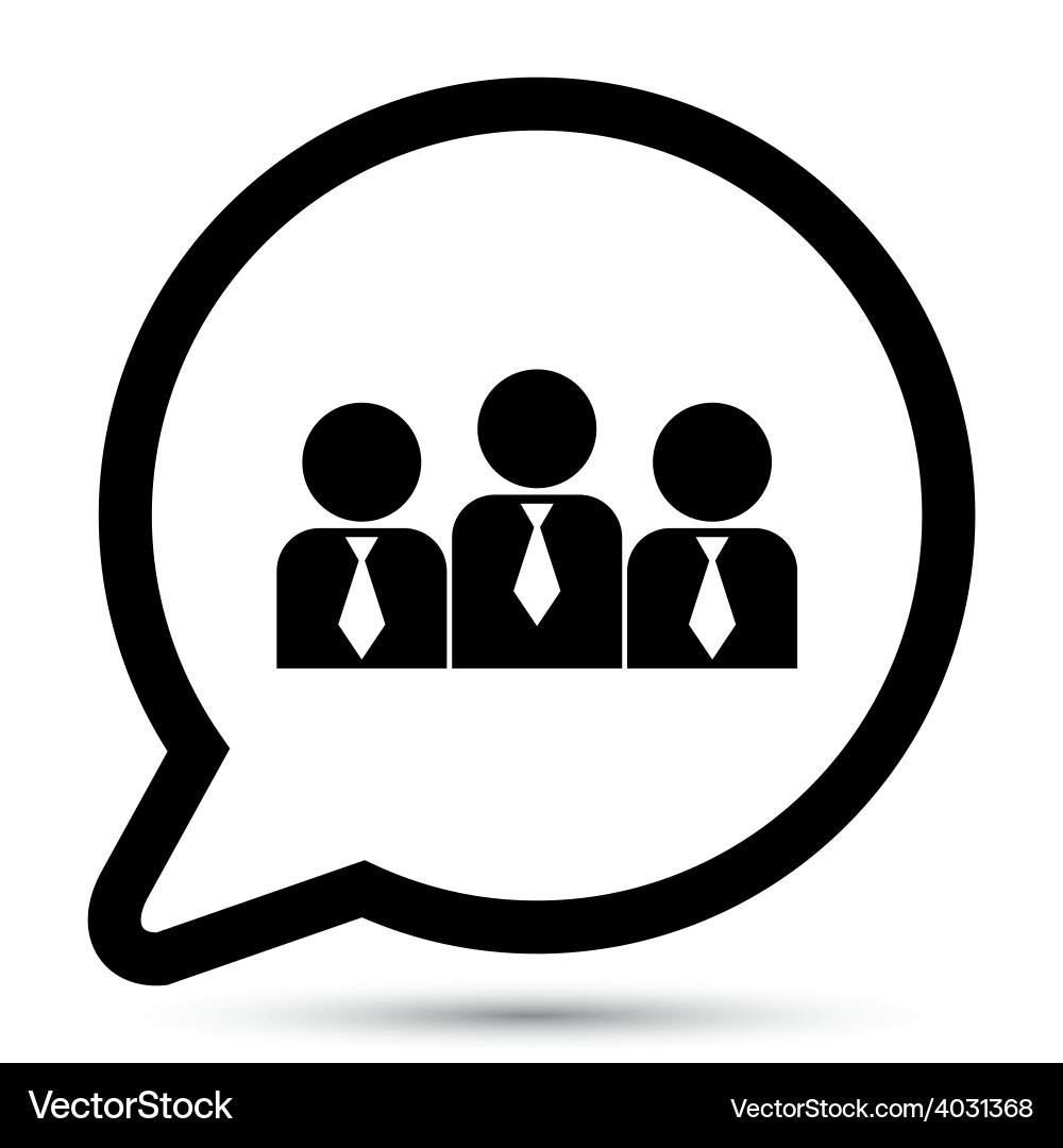 Bubble with men icon Royalty Free Vector Image