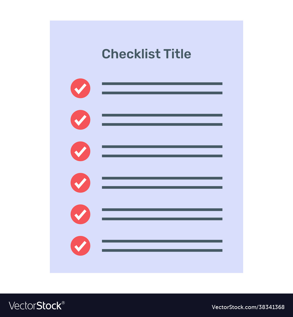 Checklist Royalty Free Vector Image - VectorStock