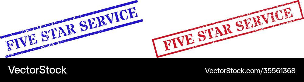 Five star service grunge rubber stamp watermarks Vector Image