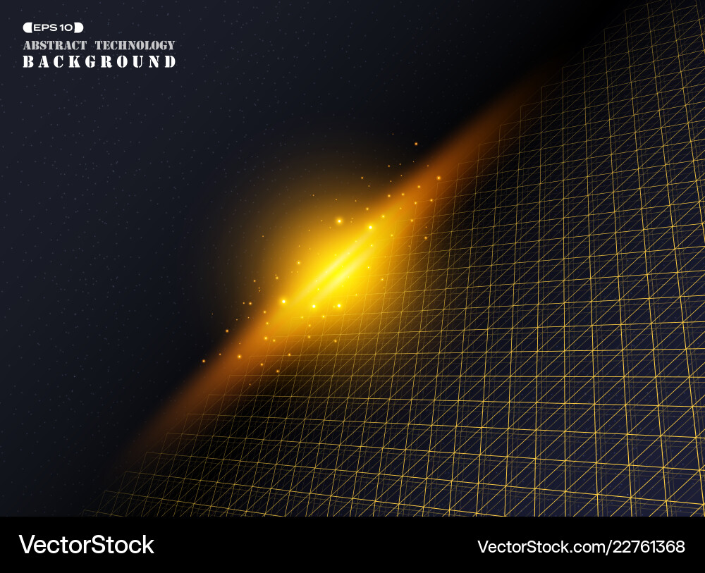 Futuristic technology of abstraction gold Vector Image