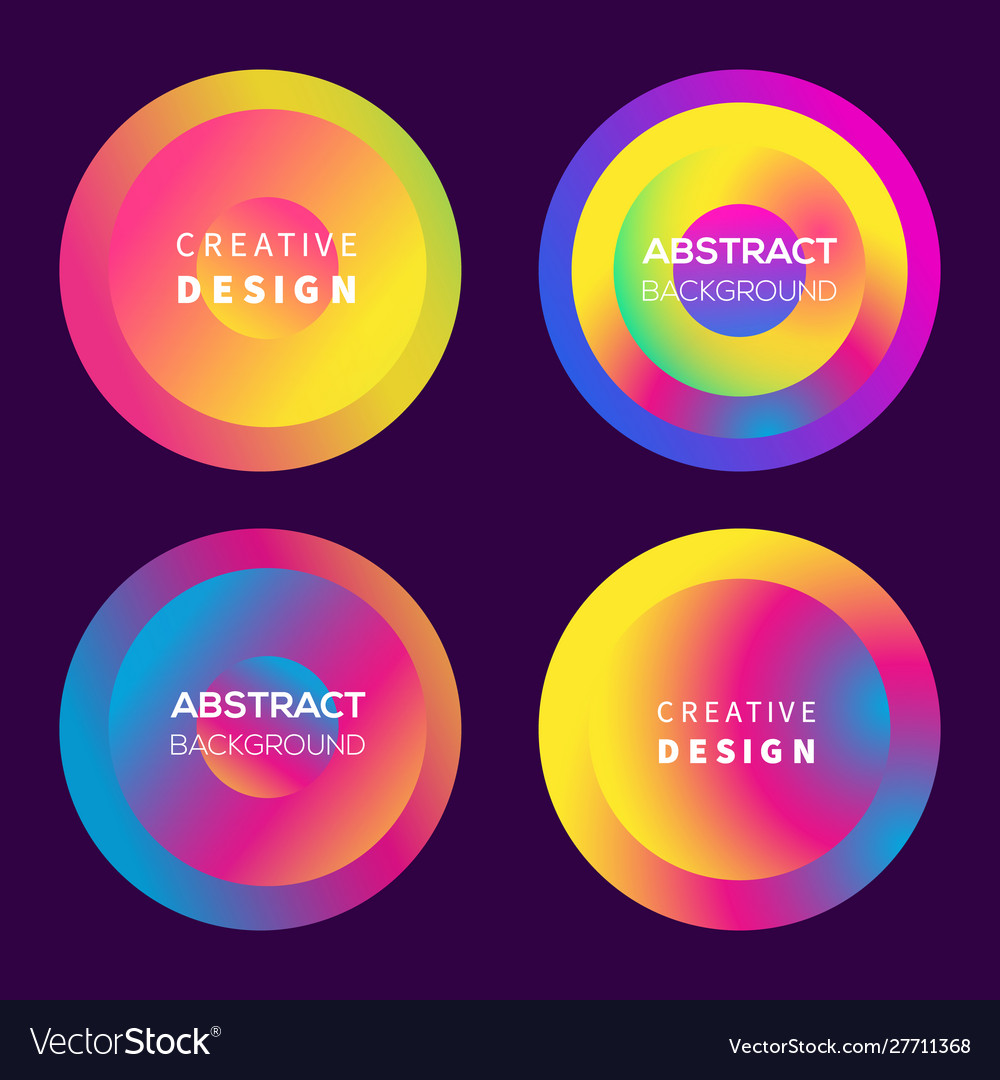 Modern futuristic gradient elements set Royalty Free Vector