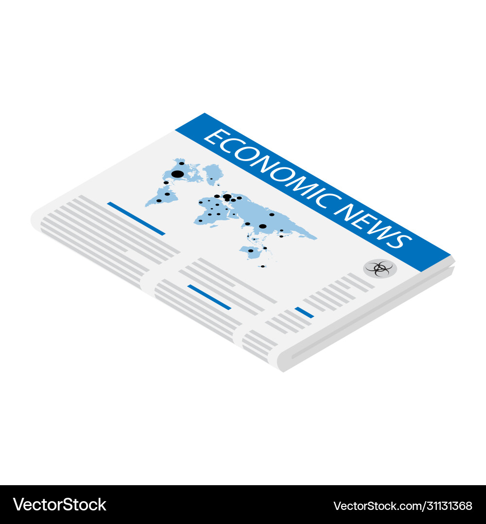 Newspaper economic news concept Royalty Free Vector Image