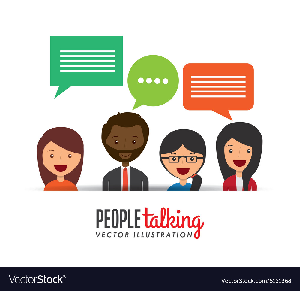 People talking Royalty Free Vector Image - VectorStock