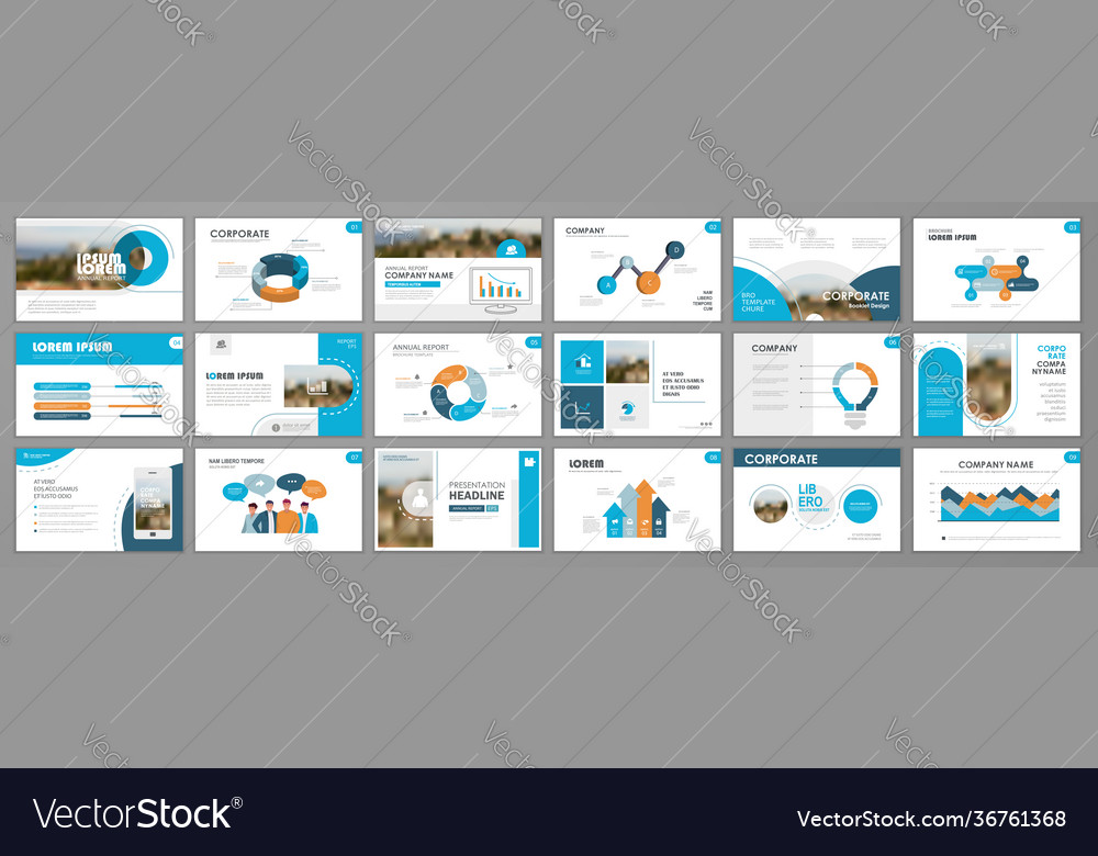 Presentation flyer set Royalty Free Vector Image
