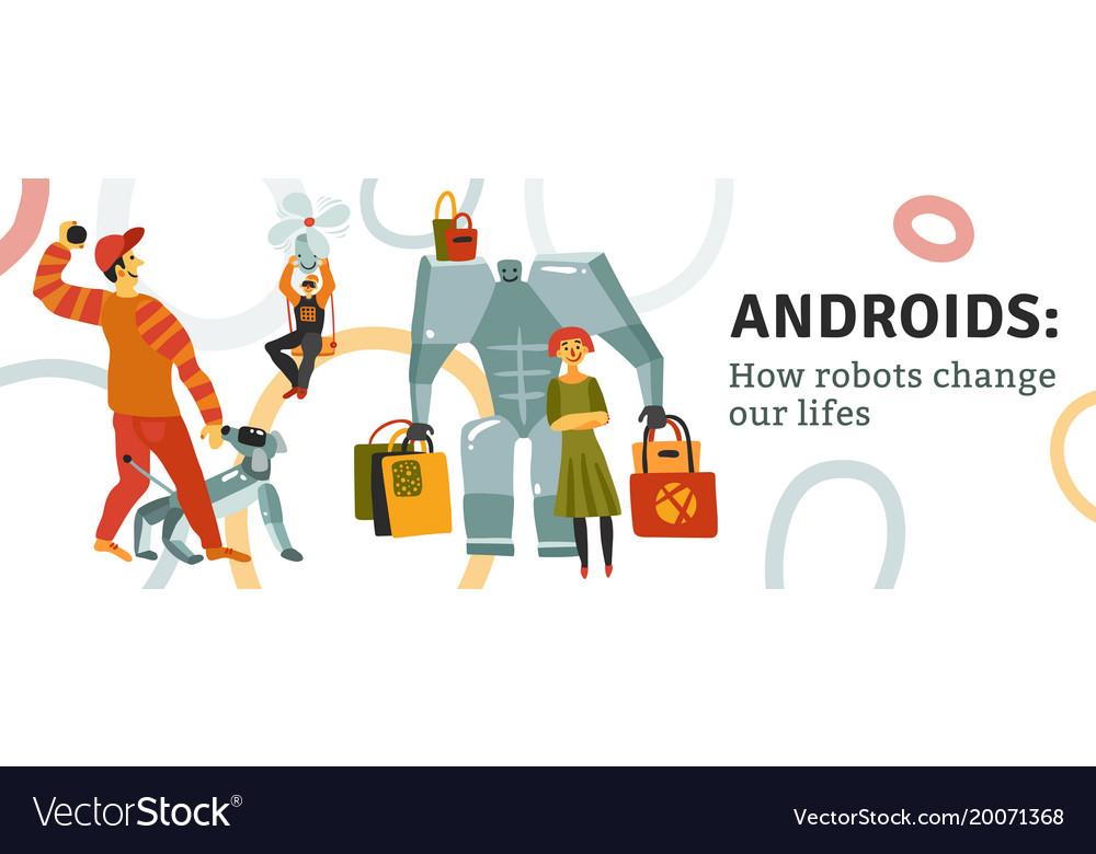 Robots header Royalty Free Vector Image - VectorStock