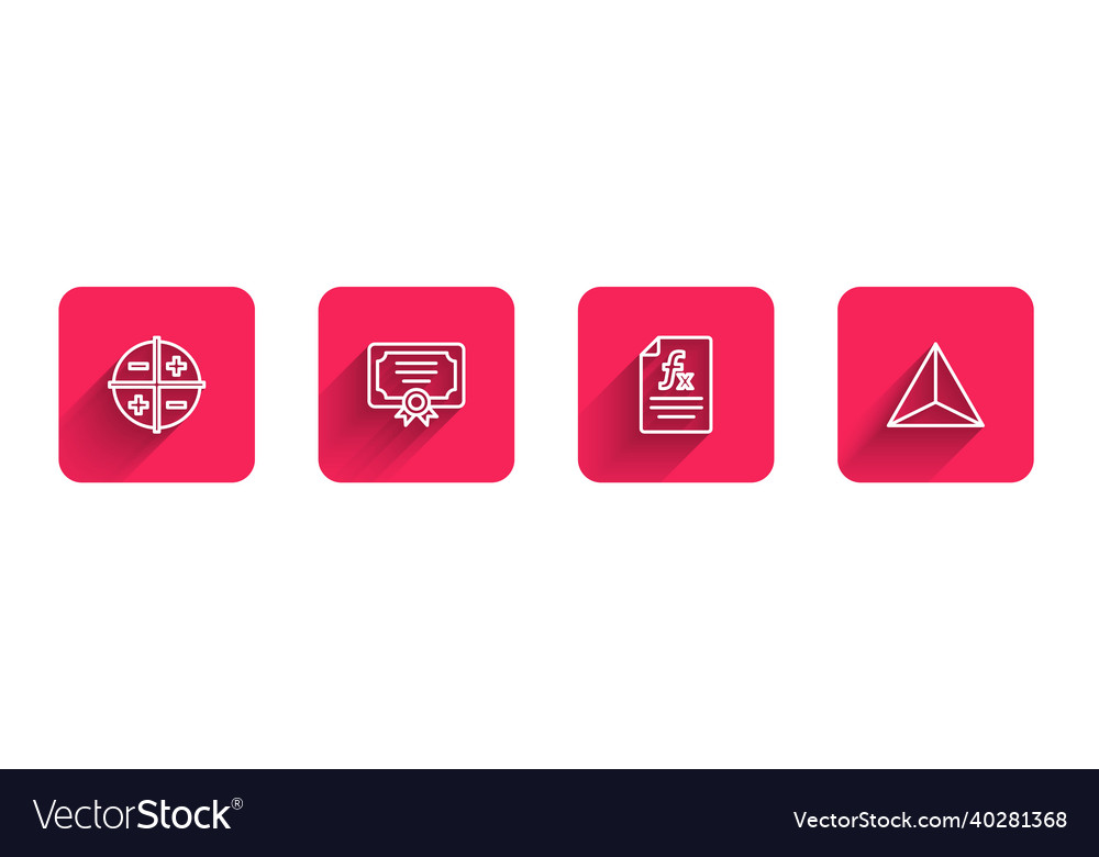 Set line xyz coordinate system certificate Vector Image Set line xyz coordinate system certificate Vector Image