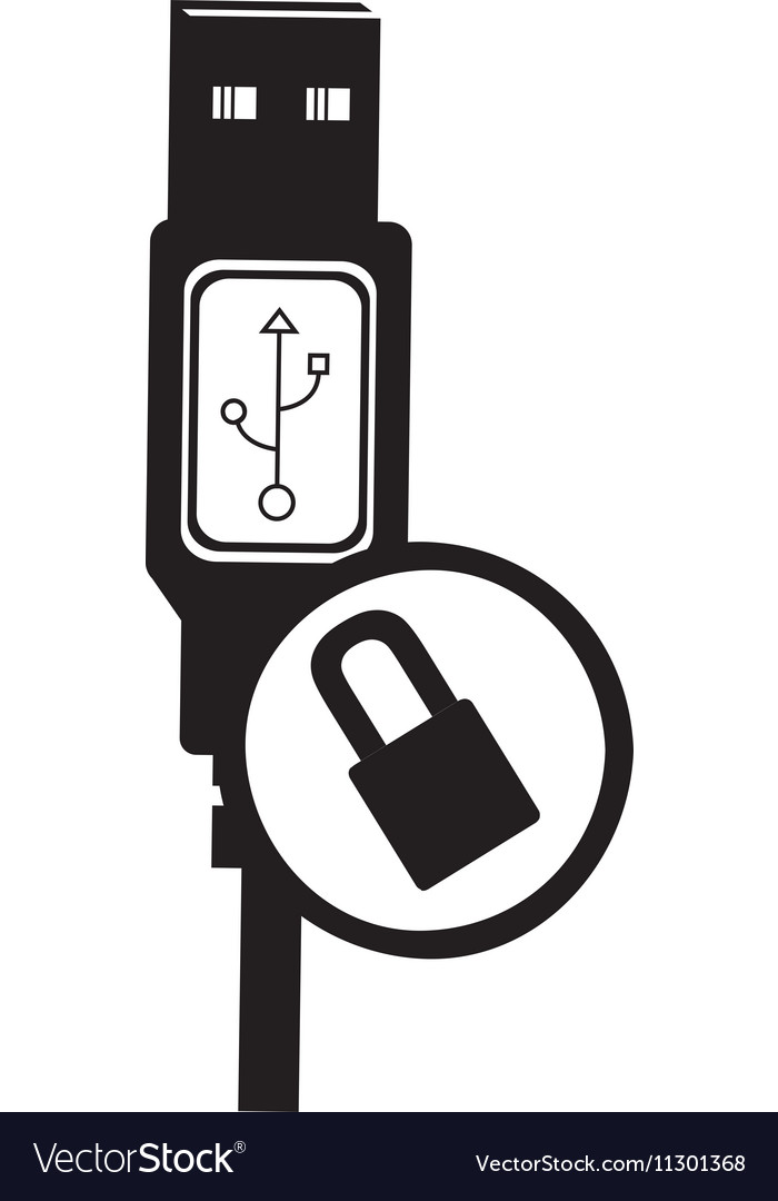 Usb cable icon image Royalty Free Vector Image