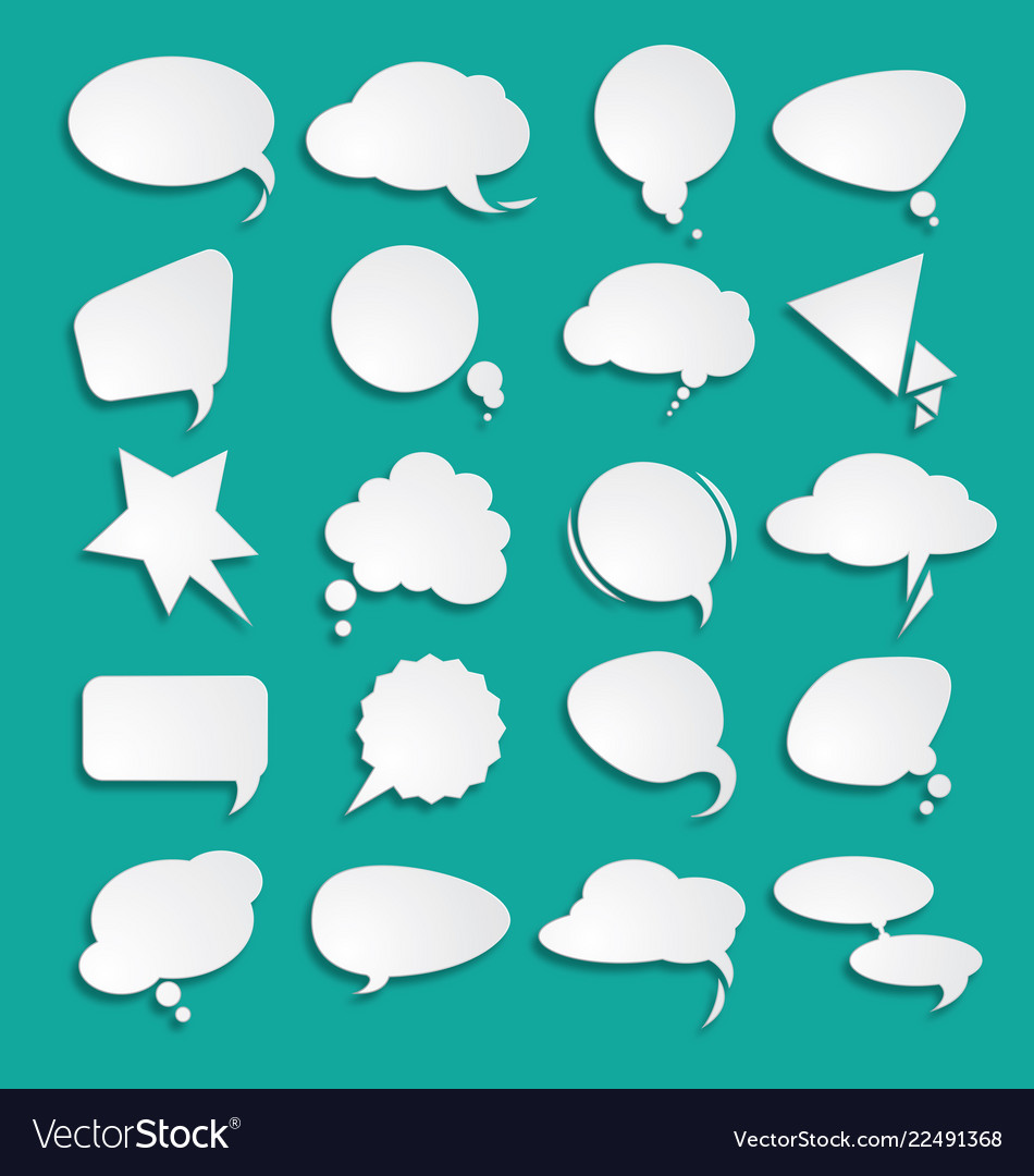 White clouds dialog Royalty Free Vector Image - VectorStock