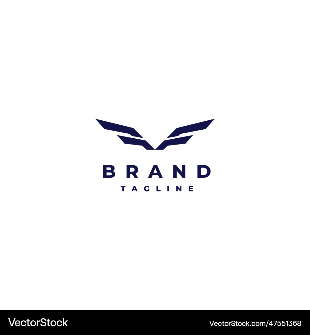 Wings symbol of the initials ff Royalty Free Vector Image