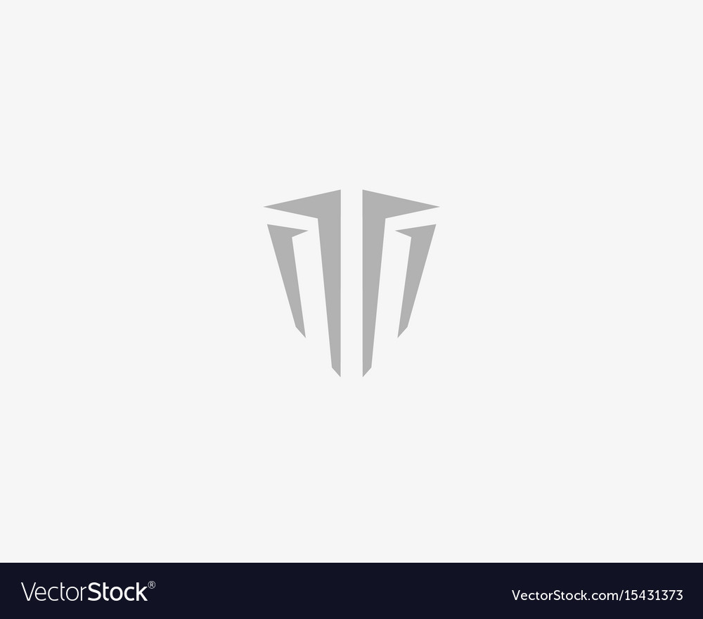Abstract line shield universal solid logo design Vector Image